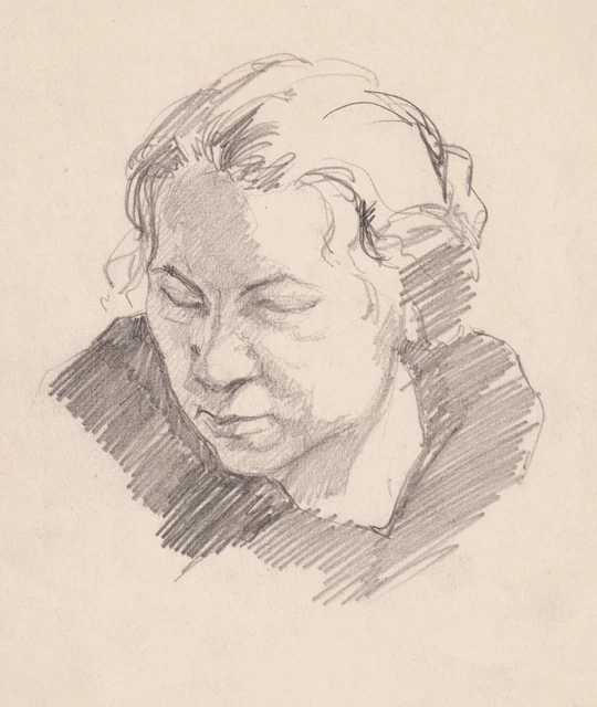 KARL LUDWIG NAGEL Portrait Frau femme woman drawing Zeichnung 1920 EUR ...