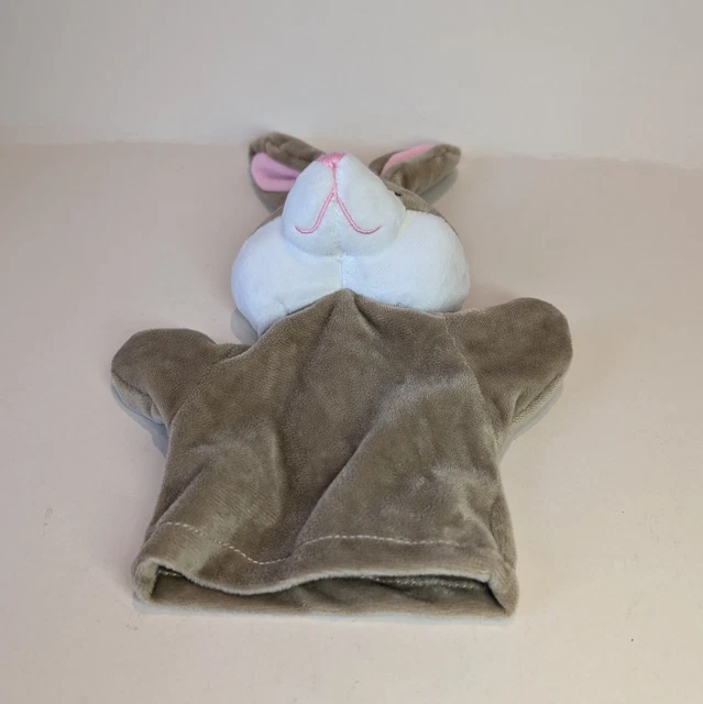 THE PUPPET COMPANY Rabbit Children's Hand Puppet Grey White Big Ears ...