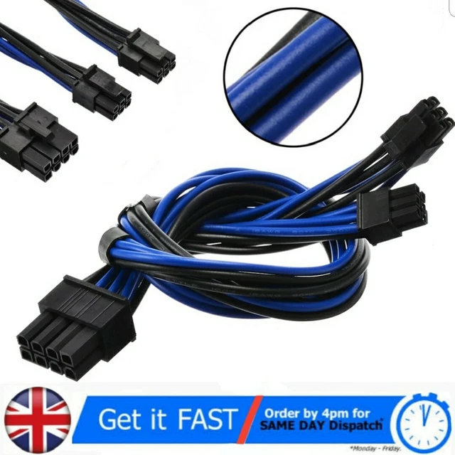 DUAL MINI 6 Pin PCI-e Male to 8 Pin - Graphics Card Power Cord for Mac ...