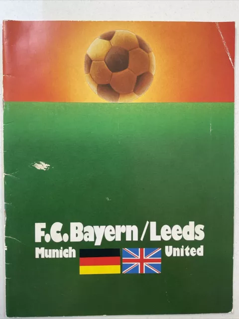 1975 EUROPEAN CUP FINAL - OFFICIAL PROGRAMME - FC BAYERN MUNICH v LEEDS ...