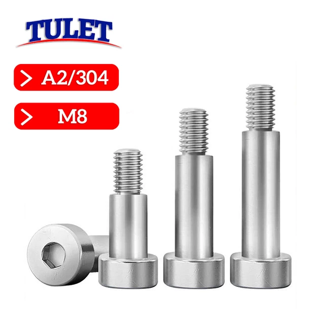 M8 SHOULDER BOLT Screws Stainless Steel M8 Thread 10mm Shaft Allen ...