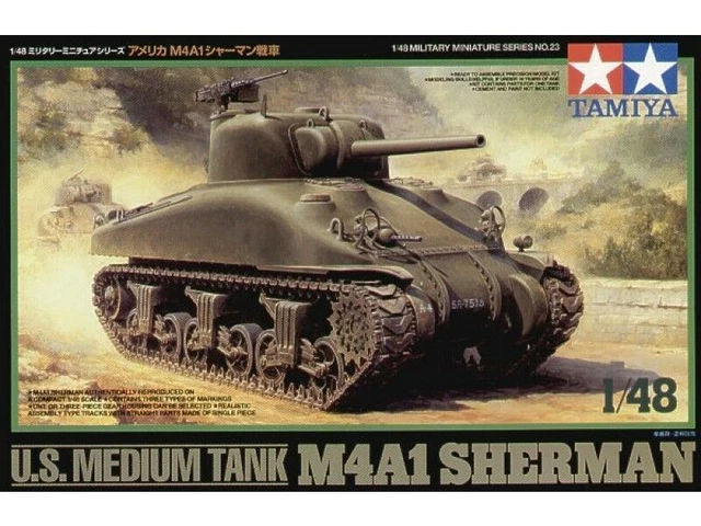 TAMIYA 1/48 SCALE US M4A1 SHERMAN TANK $106.99 - PicClick AU