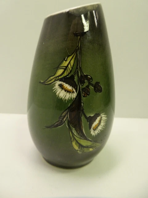 STUDIO ANNA GUM Nut Leaf Flower Vase Australian Pottery Ceramic Vintage ...