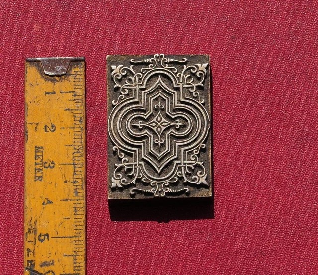 BRASS ORNAMENT BOOKBINDING Art Nouveau gilding bookbinder embossing ...