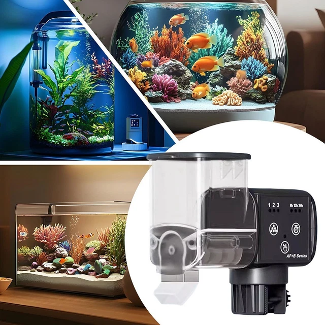 AUTOMATIC FISH Tank Feeder Rechargeable Precise Portion Control for ...
