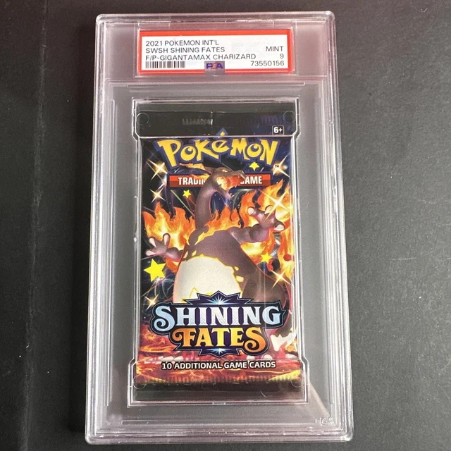 BOOSTER PACK SEALED Psa 9 Shining Fates Charizard Vmax Pokemon Mint ...