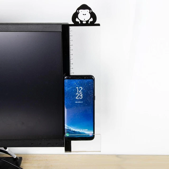 SIDE PANEL ACRYLIC Record Message Board Computer Monitor Holder Notes ...