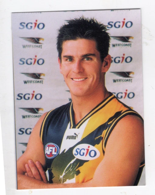 AFL WEST COAST Eagles Club issued card, SGIO 2002 David Sierakowski £2. ...