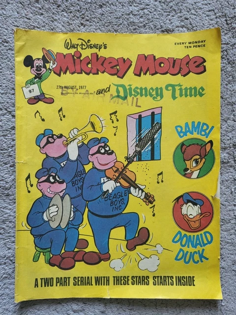 WALT DISNEY'S MICKEY Mouse and Disney Time - 27th August 1977 - No 97 £ ...