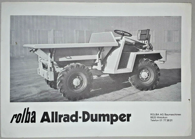 ROLBA ALLRAD-DUMPER BROCHURE / Leaflet EUR 17,67 - PicClick IT