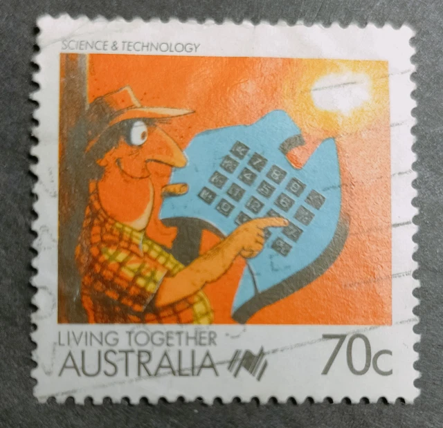 USED AUSTRALIAN STAMP 1988 Living Together - Cartoons Science and ...