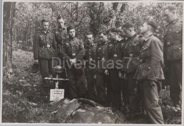 FOTO, GEBIRGS-JÄGER-REGIMENT 137, Kameraden Grab in Narvik, Norwegen D ...