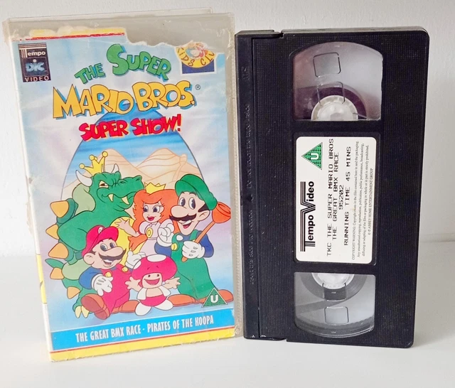 VHS THE SUPER Mario Bros Super Show 1989, rated U collectable display ...