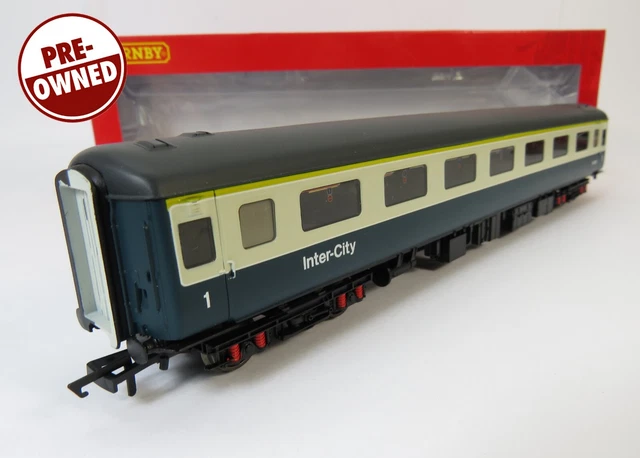 OO GAUGE HORNBY R4611 BR MK2 Blue & Grey Coach Open 1st With Lights. £ ...
