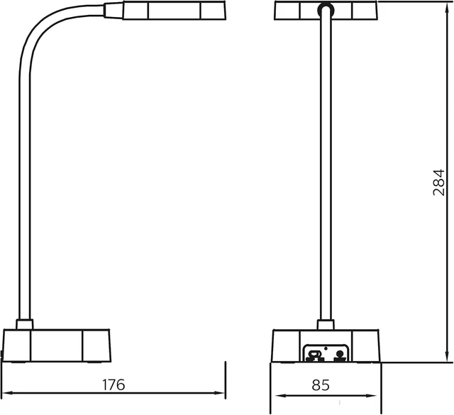 LED ROCK DESK Lamp [Cool White Light 5000K - White] 5W - Charge with ...