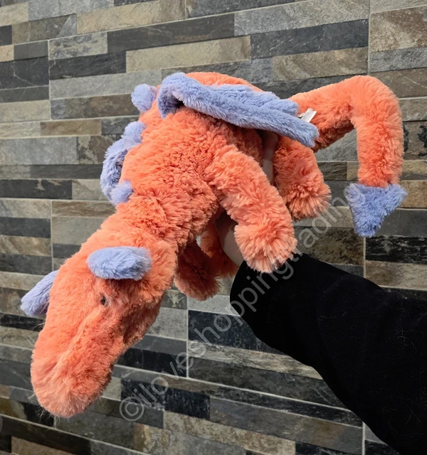 JELLYCAT LARGE PERSIMMON Snow Dragon Fluffy Plush Cuddly Toy 50 Cm £56. ...