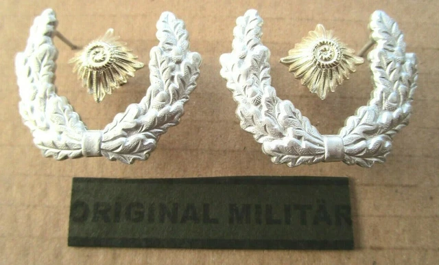 RANGABZEICHEN AUFLAGEN MAJOR 2x Eichenlaub 2x Sterne Bw ...