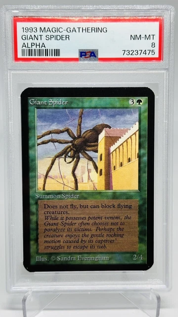 1993 ALPHA GIANT Spider Grade PSA 8 Neuf Vintage Magic The Gathering ...