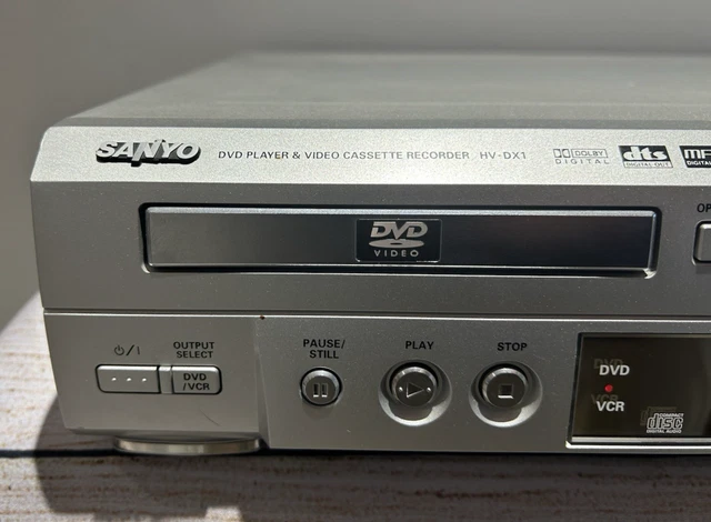 SANYO HV-DX1E VHS Video Cassette Nicam DVD Combi Combo Powers On Spares ...