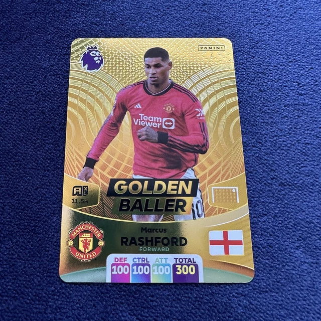 CARTE MARCUS RASHFORD GOLDEN BALLER Adrenalyn XL 2024 Premier League ...