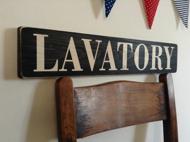 LAVATORY SIGN PLAQUE Vintage Old Look TOILETS Gents Ladies Pub hotel ...