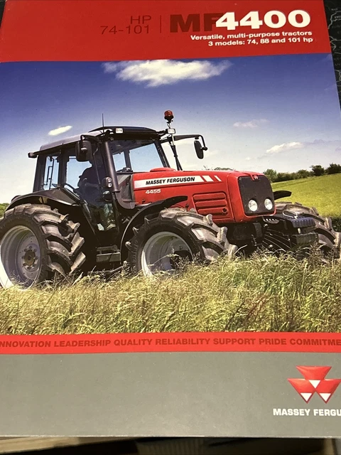 THE MASSEY FERGUSON MF4400 Tractor Range Sales Spec Info Brochure ...