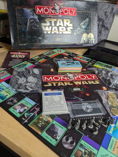 STAR WARS MONOPOLY Board Game Classic Trilogy Edition 1997 Contents ...