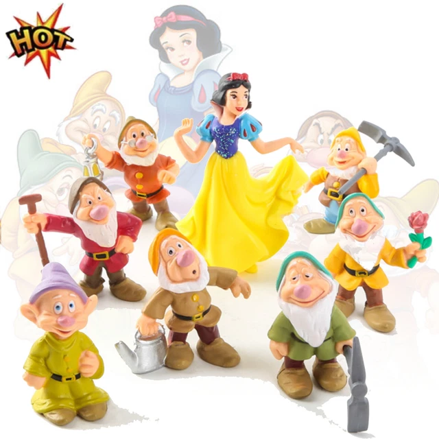 8PCS CUTE SNOW White And The Seven Dwarfs Action Figure Snow Princess ...