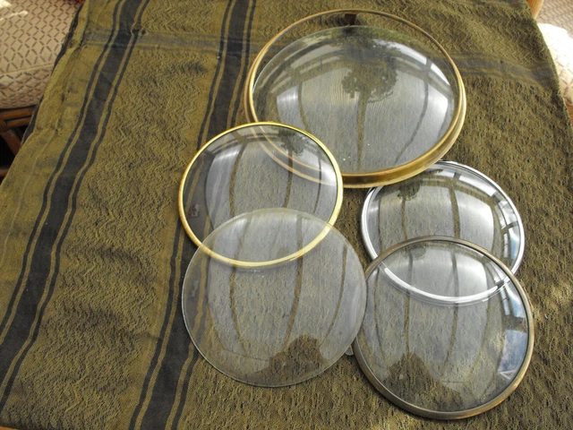 ANTIQUE/VINTAGE JOB LOT wall/mantle clock bezel convex glass £35.00 ...