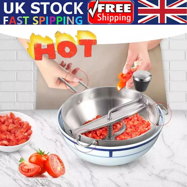 VEGETABLE MILL MANUAL Food Vegetable Grinder Tools Stainless Steel KH £ ...