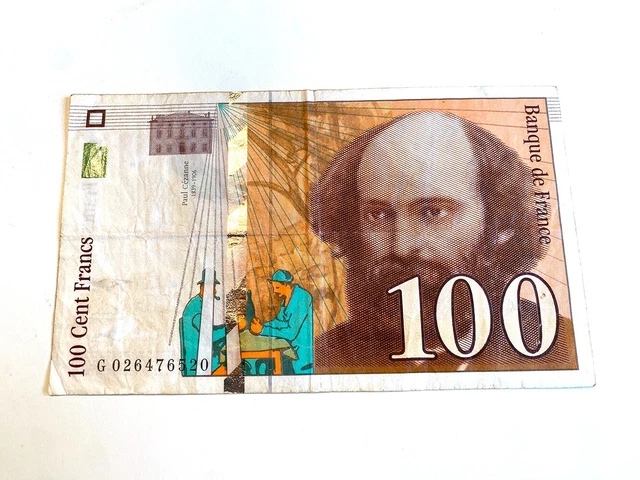 BILLET DE 100 FRANCS CÉZANNE de 1997 EUR 3,50 - PicClick FR