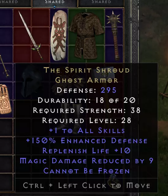 DIABLO 2 RESURRECTED D2R - Spirit Shroud Unique Chest Armor Great ...