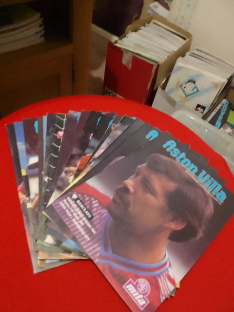 ASTON VILLA 1987/1988 Home Football Programme Collection (Bulk Lot) All ...
