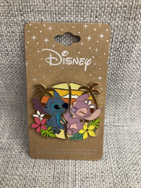 DISNEY LILO & Stitch Angel & Stitch Sunset Beach Enamel Pin Set £31.24 ...