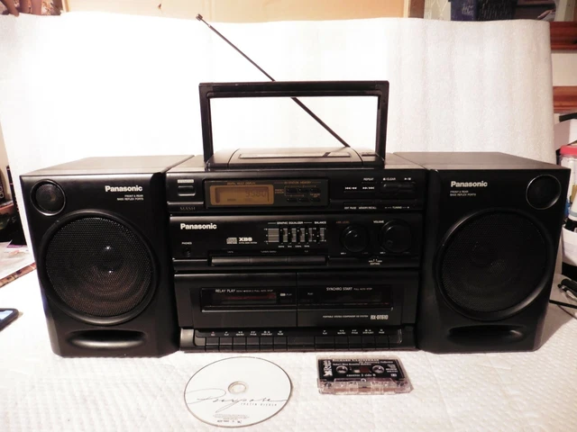 PANASONIC RX-DT610 BOOMBOX GHETTO BLASTER CD/radio/nastro/EQ stereo ...