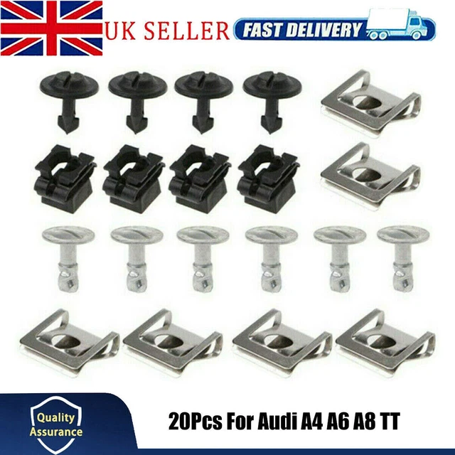 20X FOR AUDI VW Under Engine Cover Undertray Repair Kit Wheel Arch Clip ...