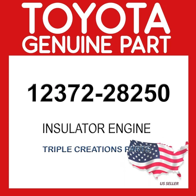 1237228250 GENUINE TOYOTA INSULATOR, ENGINE MOUNTING, LH(FOR TRANSVERSE ...