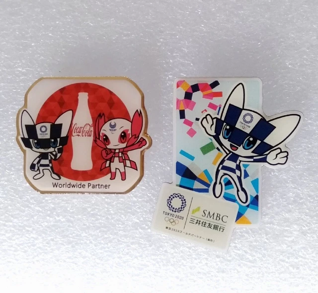 2 PINS! 2020 Tokyo Olympic Games Coca Cola Mascots ~ 2024 Paris EUR 7 ...