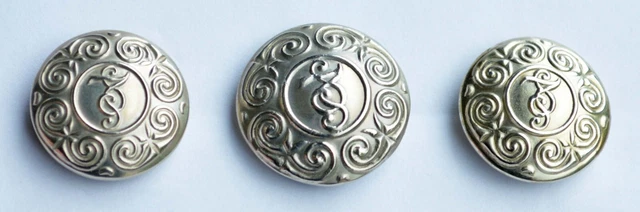 AN GARDA SIOCHANA Irish Police Uniform Buttons - 25, 23 & 22 mm dia ...