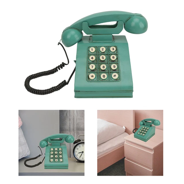 CLASSIC VINTAGE TELEPHONE Model Iron Old Fashioned Corded Telephone ...