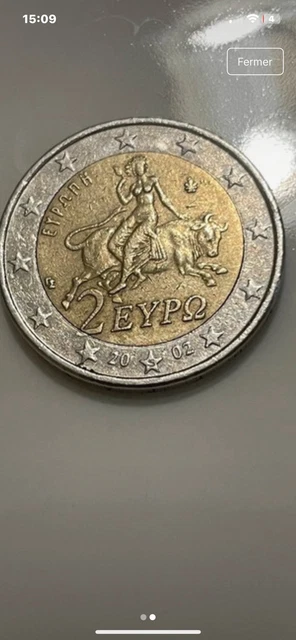 PIÈCE DE 2 Euros Grèce 2002 Avec Letter(S) Dans L'Étoile EUR 25.000,00 ...