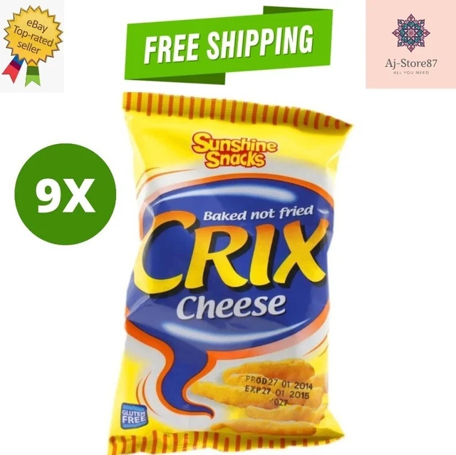 LOT DE 9 x chips de fromage Crix cuites au four non frites Sunshine ...