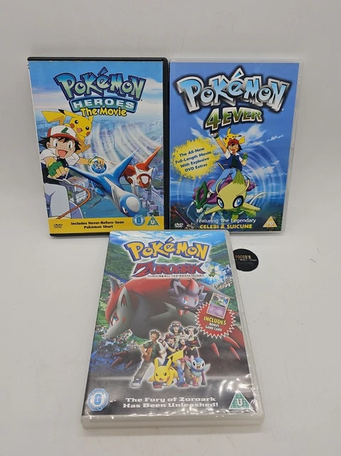 POKEMON DVD LOT Bundle Including Pokémon heroes The Movie, 4 EVER ...