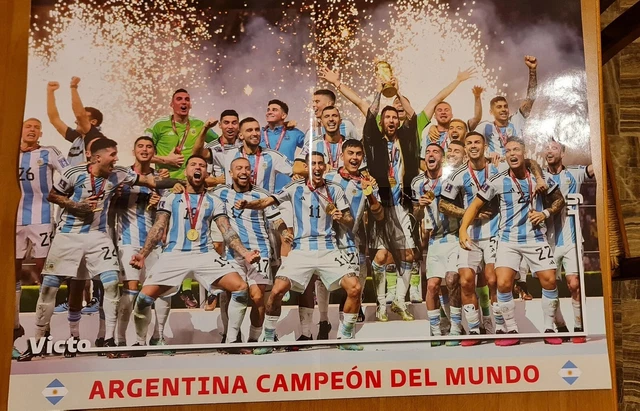 WORLD CUP QATAR 2022 Mega Poster Argentina World Champion Double Face ...