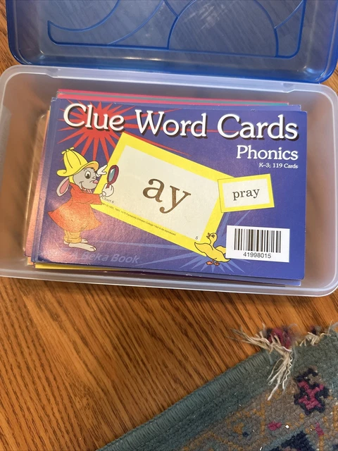 ABEKA GRADES K5-3 CLUE WORD CARDS Phonics FlashCards Complete Set $17. ...