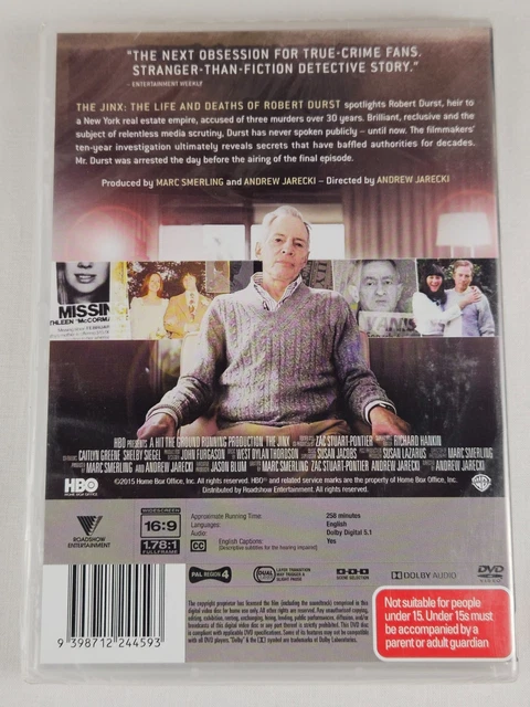 THE JINX - The Life And Deaths Of Robert Durst DVD (Brand New & Sealed ...