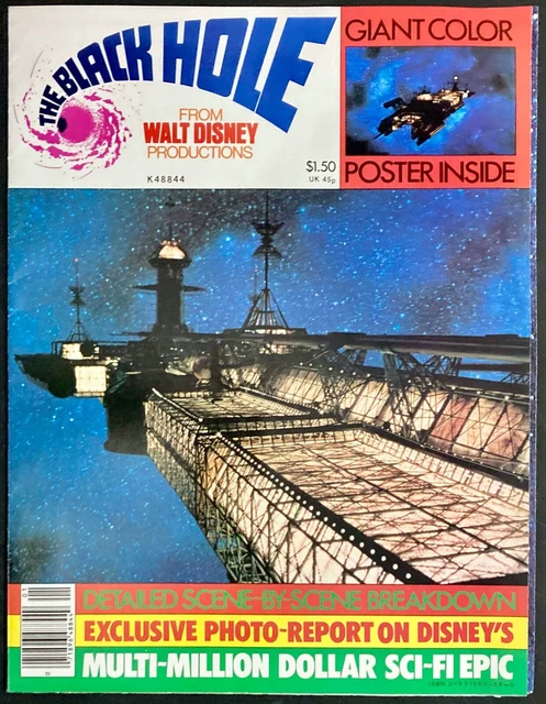 BLACK HOLE OFFICIAL Movie Poster Magazine Walt Disney 1979 £35.00 ...
