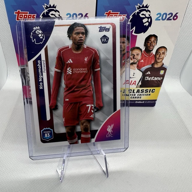 TOPPS PREMIER LEAGUE 2025/26 2026 Card - N. 172 Rio Ngumoha Liverpool ...