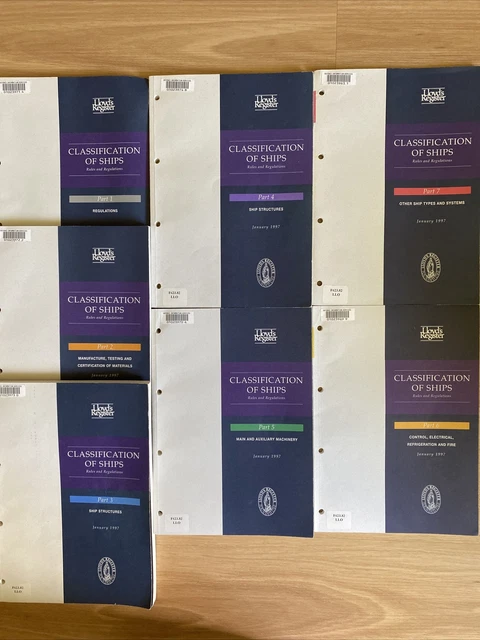 LLOYD’S REGISTER CLASSIFICATION Of Ships Rules And Regulations COMPLETE ...