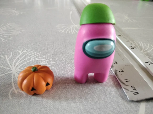 FIGURINE AMONG US - tomy - innersloth TOIKIDO - rose avec citrouille ...